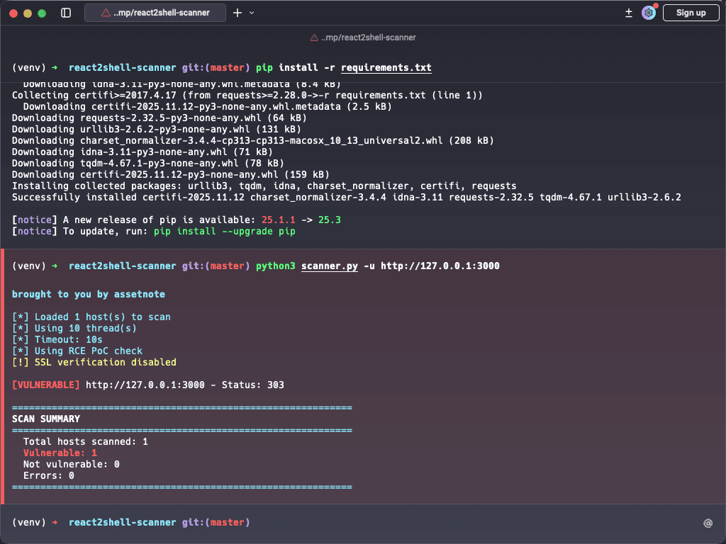 【実演あり】React2Shell脆弱性（CVE-2025-55182）を再現してみた | Techarm Blog